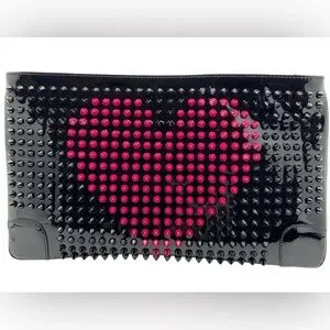 Bags | Christian Louboutin Crossbody Spiked Heart Patent Leather Ruby ...
